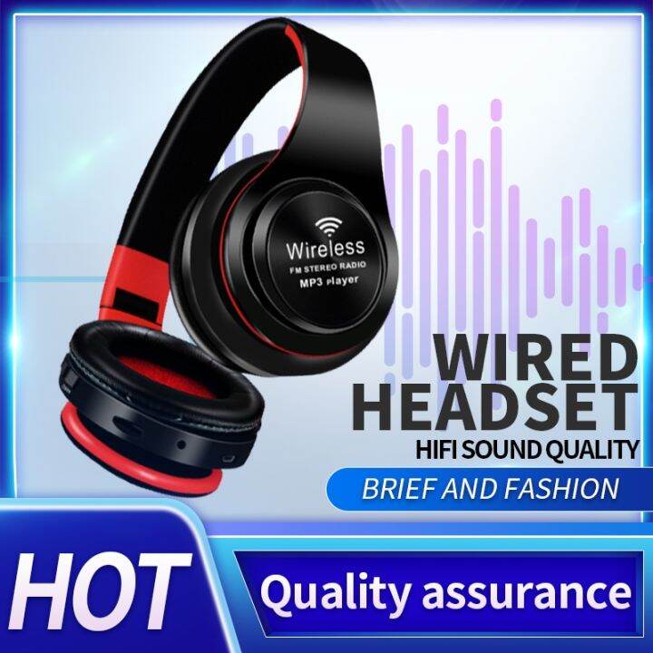 Headphone Bluetooth Wireless Adjustable Headsets With TF AUX Call ...