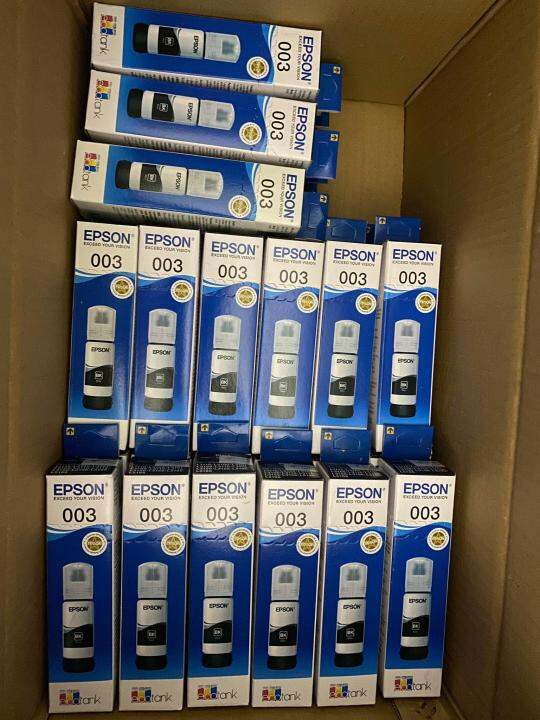 EPSON 003 BLACK Inks 65ml (60 Pieces per BOX) (PROMO PACKAGE) PRINTER INKS Bottled inks 003 ...