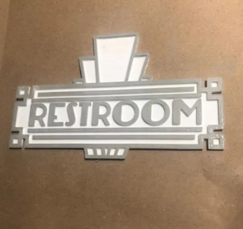 Art Deco Restroom Sign | Lazada