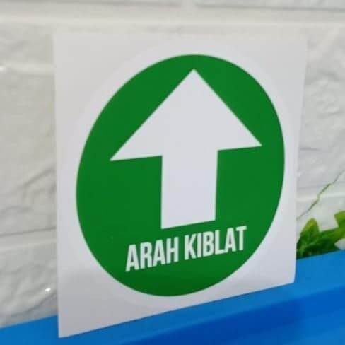 SIGN STICKER ARAH KIBLAT UKURAN 10X10CM | Lazada Indonesia