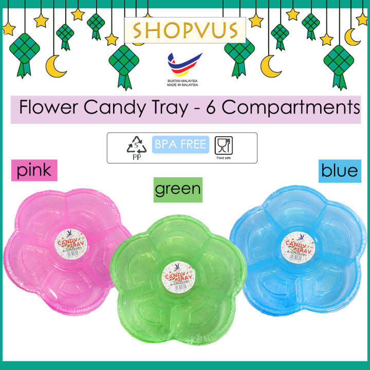 BPA-Free Cookies Candy Tray // 6 compartments // Bekas Kuih Raya / Gula ...