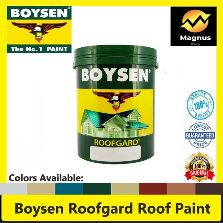 Boysen Roofgard Roof Paint - 4L (8 Colors) | Lazada PH