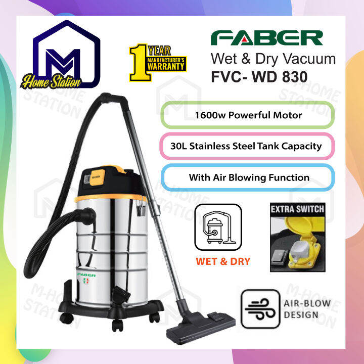 Faber Wet & Dry Vacuum Cleaner with Blower FVC-WD POWERVAC 820 / 830 FVC-WD 820 FVC-WD 830 Dry ...