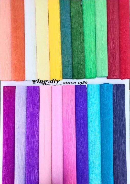 COLOUR CREPE PAPER FOR ART DAN DECO / TISSUE PAPER 50CM X 2.5M WARNA ...