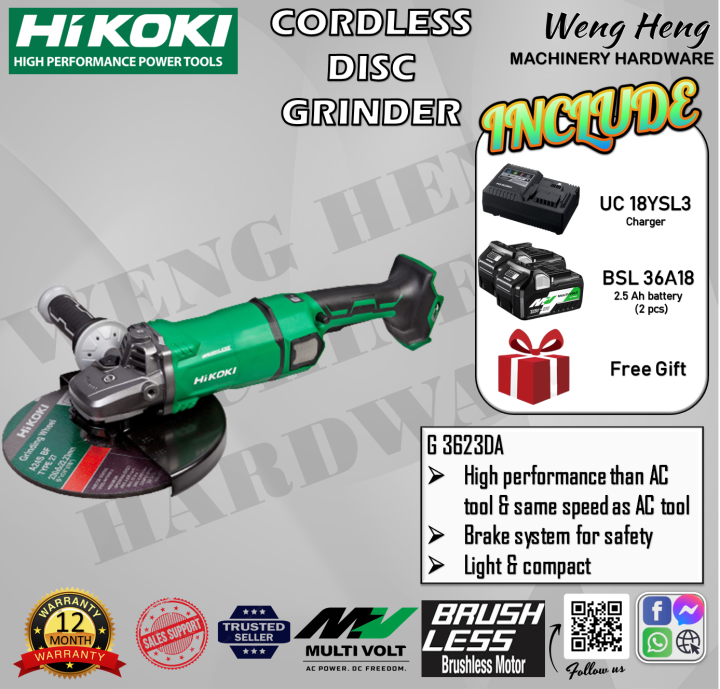 100% Genuine Hitachi/ Hikoki MULTI VOLT (36V series) Brushless Cordless ...