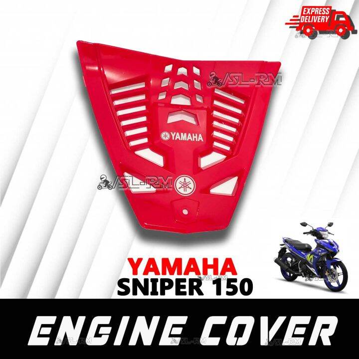 Yamaha Sniper 150 Engine Cover Red "Makapal" / Belly Pan Plug and play ...