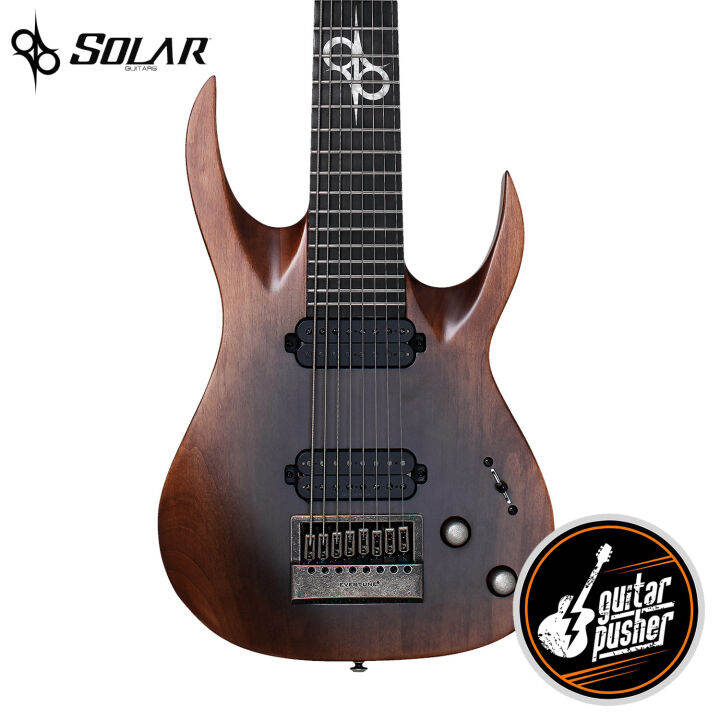 Solar Guitars A1.8D LTD Aged Natural Matte/Distressed 8-String Electric ...