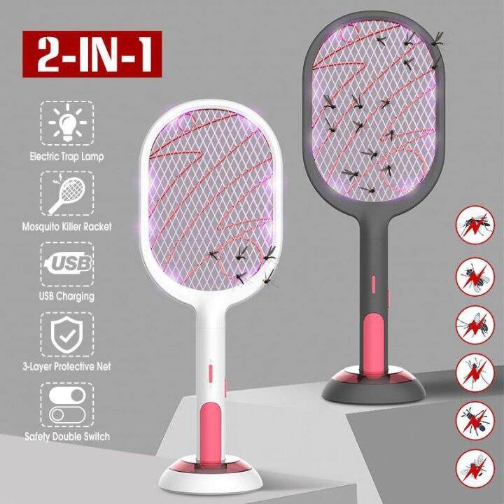 Electric Mosquito Racket Rechargeable Racket Big Killing Lamp Mosquito ...