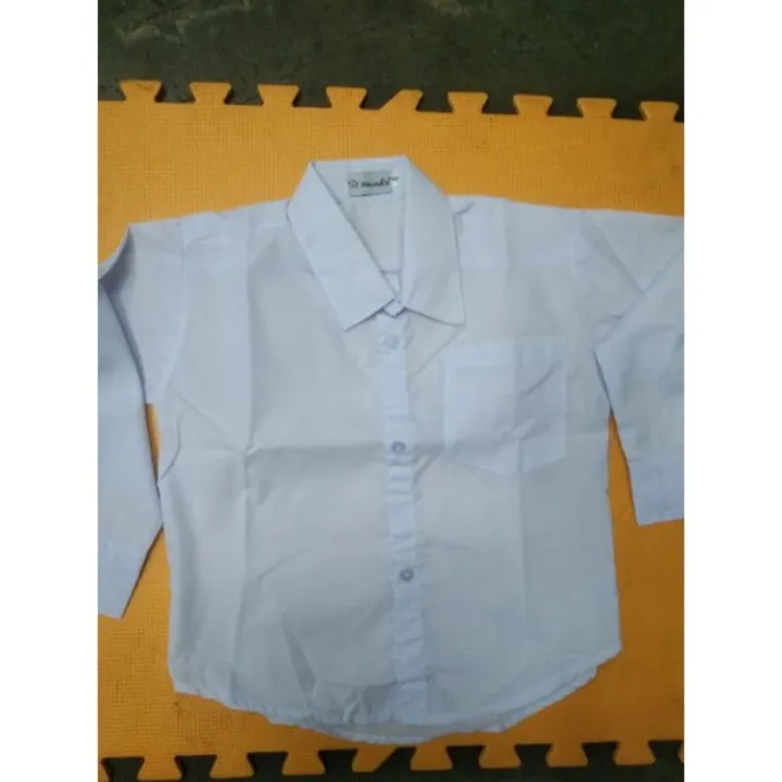 polo longsleave white tetoron fabric for men | Lazada PH