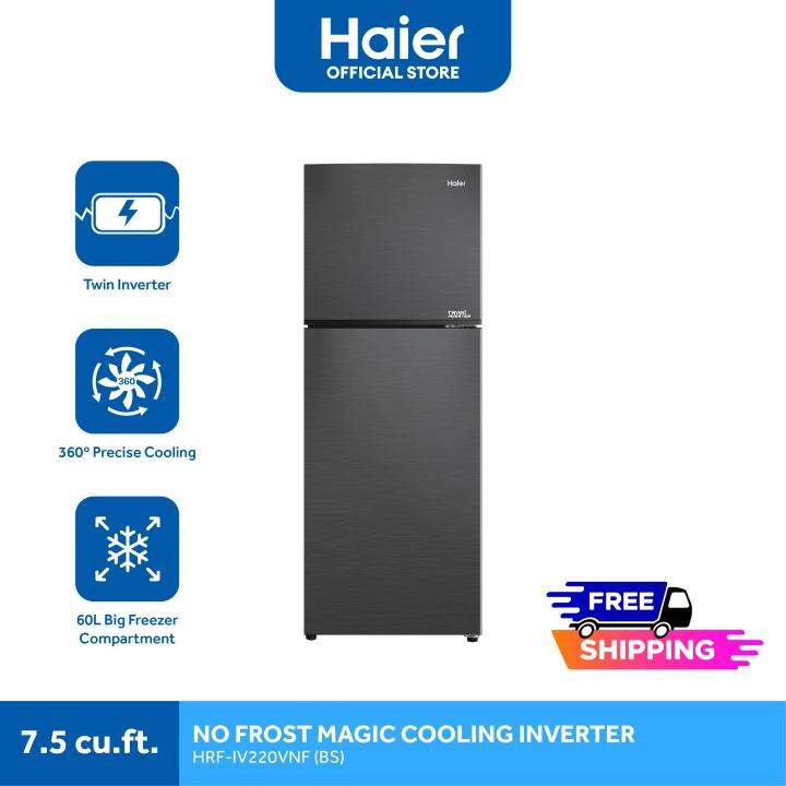 Haier HRF-IV220VNF (BS) 7.5 cu. ft. Fresh Cooling Twin Inverter No ...