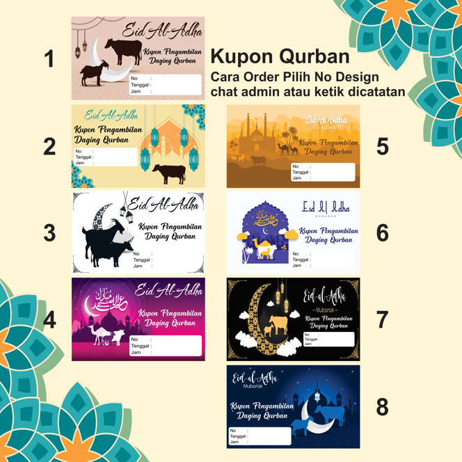 Cetak Kupon Qurban Idul Adha (isi 50pcs) Kupon Pengambilan Daging ... Cetak Kupon Qurban Idul Adha (isi 50pcs) Kupon Pengambilan Daging ...