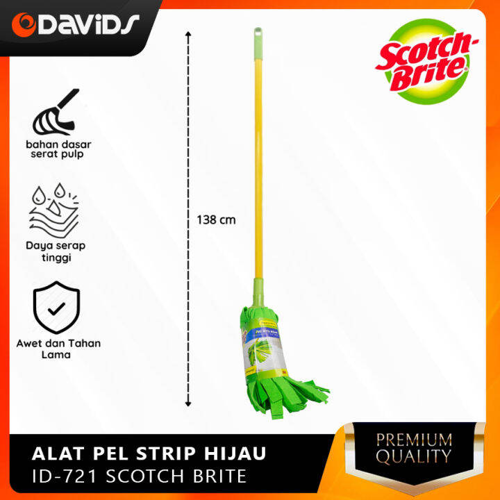 Alat Pel Lantai Tongkat Mop Pelan Kain Pengepel Scotch Brite ID721 ...
