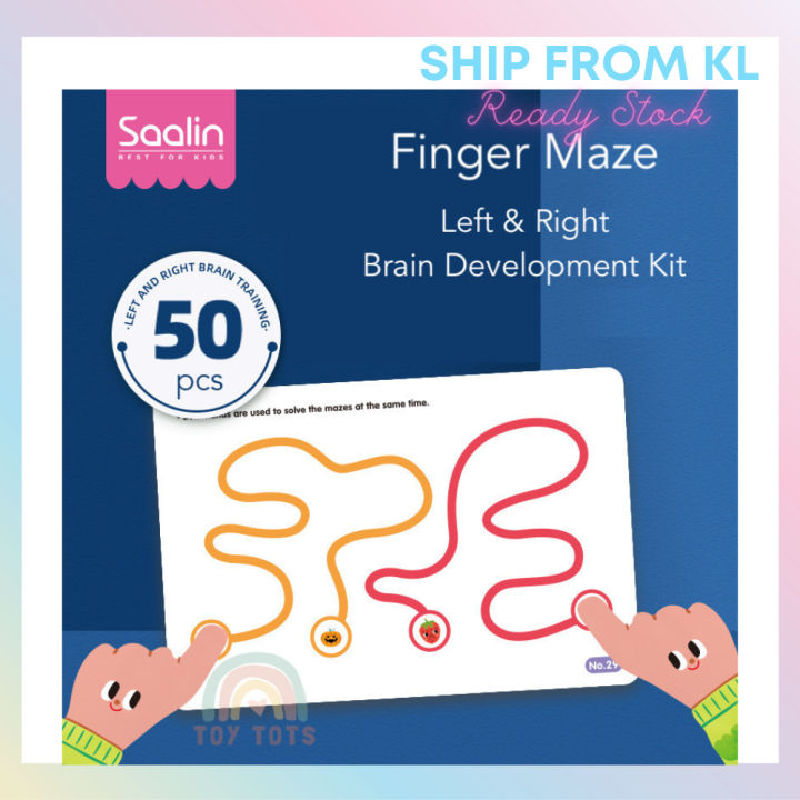 Saalin 50pcs Kids Left & Right Brain Development Finger Mazes Metal Box ...