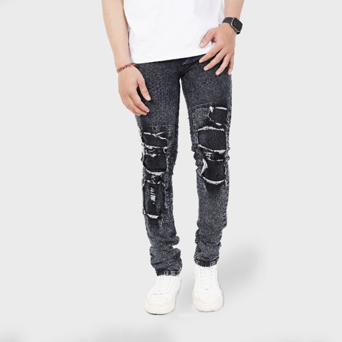 Celana Jeans Panjang Sobek Lapis Distro Robek kekinian Hits Anam Muda ...