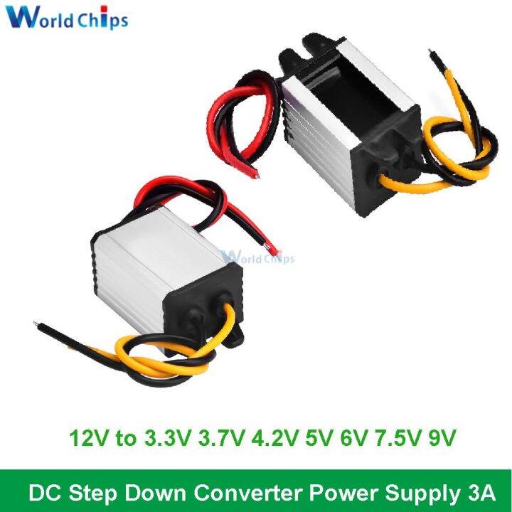 12V to 3.3V 3.7V 4.2V 5V 6V 7.5V 9V 3A DC Step Down Converter Power Supply Transformer Buck ...
