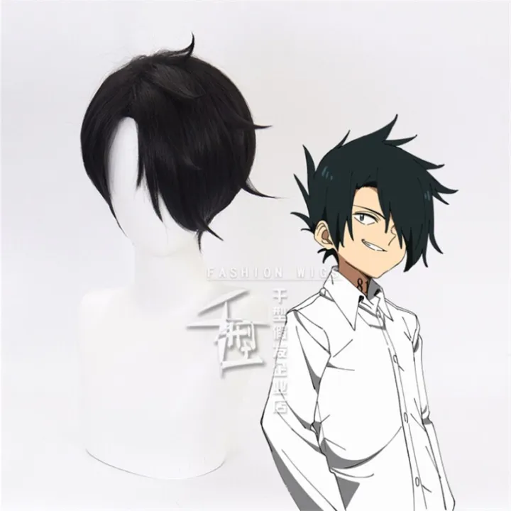 Ray Wig Black Hair Wig Anime The Promised Neverland Cosplay Hair ...