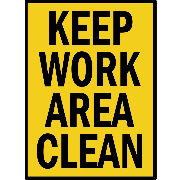 Keep Work Area Clean - Laminated Signage Waterproof - A4 Size | Lazada PH