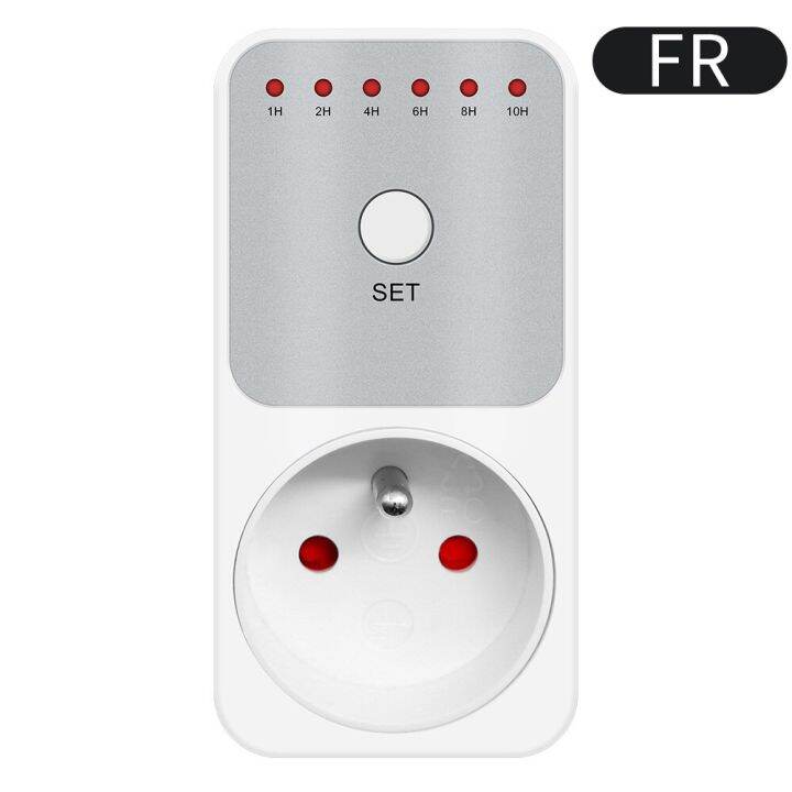 10hr Countdown Timer Switch Socket Electronic 8 Plug Power Meter Intelligent Time Setting