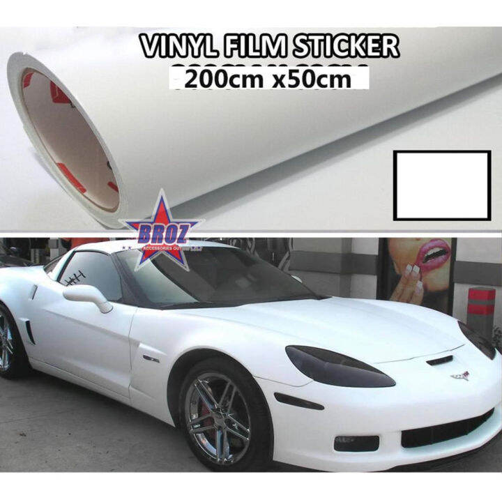 200 x 50cm Matte White Vinyl Film Car/Motor Sticker Wrap | Lazada