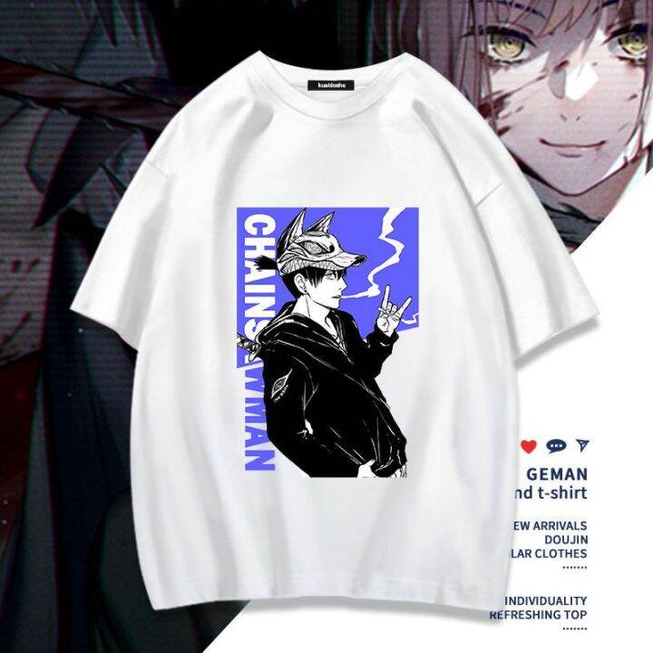 Chainsaw man T-shirt clothes short sleeve pawa machima peripheral top ...