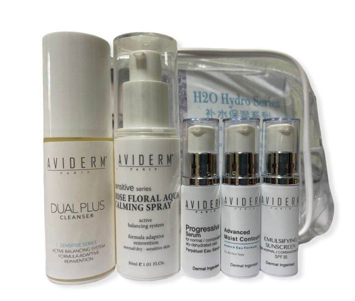 Aviderm- H2o Hydro Series/Sensitive Series/Anti Aging Series trial Set ...