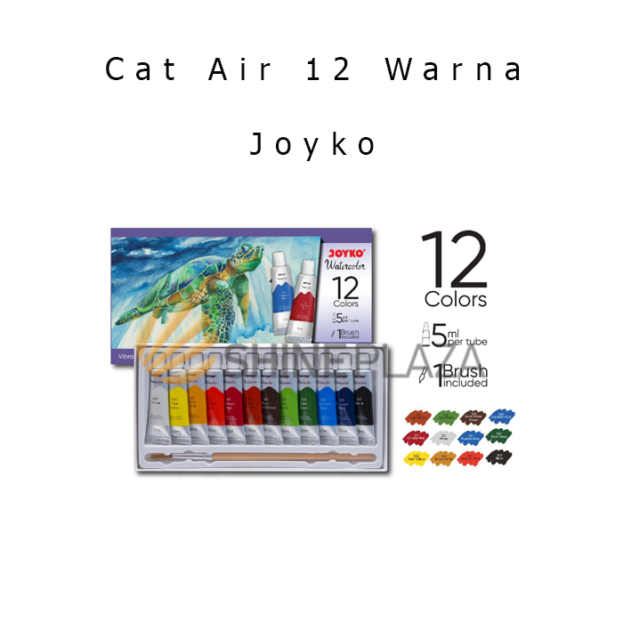 Cat Air Joyko WC-4-12 Color - Watercolor Watercolour Set 12 Warna ...