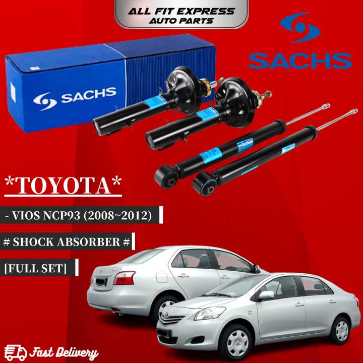 SACHS TOYOTA VIOS NCP93 (2008~2013) SHOCK ABSORBER FRONT (DEPAN) / REAR (BELAKANG) / FULL SET ...