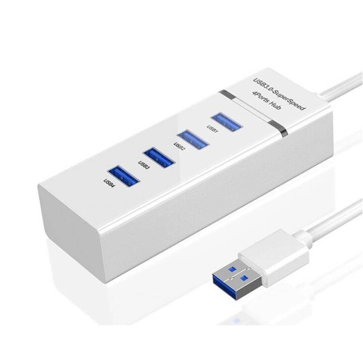 4 Port USB 3.0 Hub Splitter High Speed Multiport Slim USB Hub Adapter ...