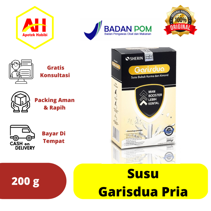 Susu Garis Dua Garisdua Promil Pria 200 gram Susu Kurma dan Almond ...