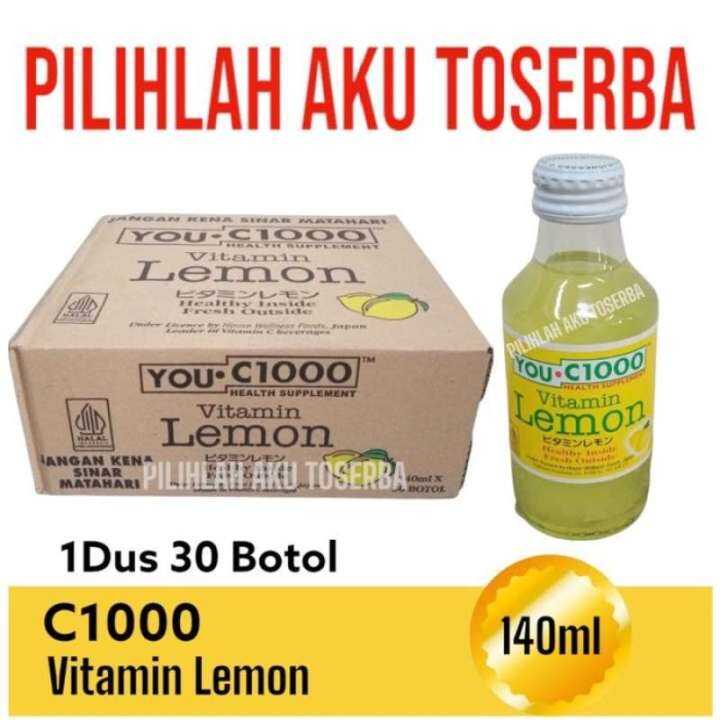 You C 1000 / YOU C1000 LEMON vitamin C 140ml - ( 1 DUS isi 30 Botol ) | Lazada Indonesia