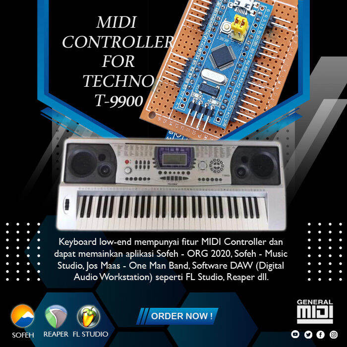 Modul MIDI Controller Techno T-9900, T-9900i | Lazada Indonesia