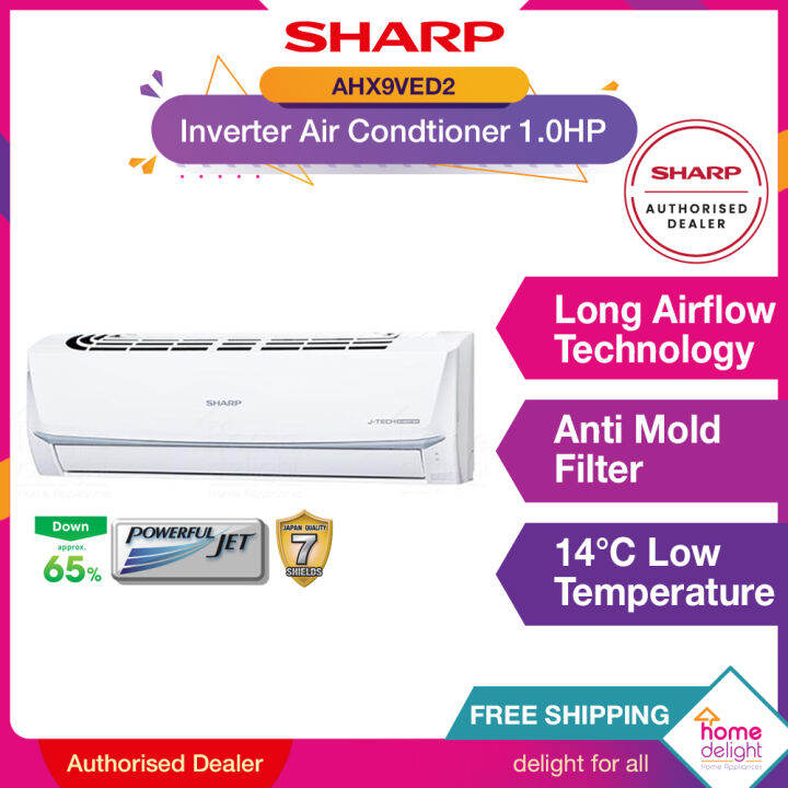 [FREE SHIPPING] Sharp Inverter Air-Conditioner 1.0HP (R32) [ AHX9VED2 ...