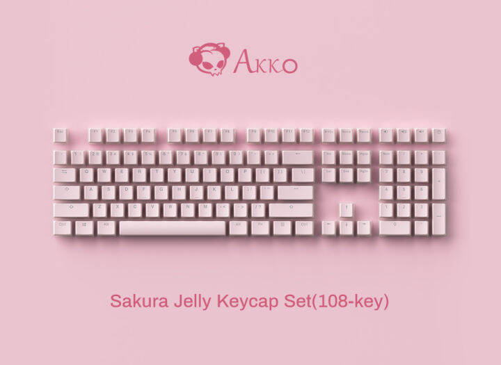 Akko Sakura Jelly Keycap Set Pudding Key Caps OEM Profile PBT+PC for ...