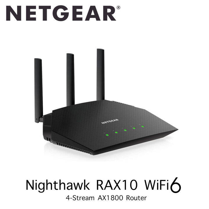 😣 Netgear RAX10 AX1800 WiFi 6 Router 4-Stream Dual-Band (up to 1.8Gbps ...
