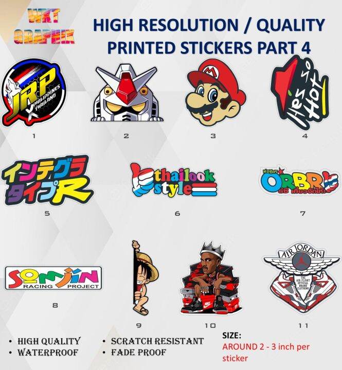 Vinyl Sticker High Resolution / High Quality (Waterproof, Glossy ...