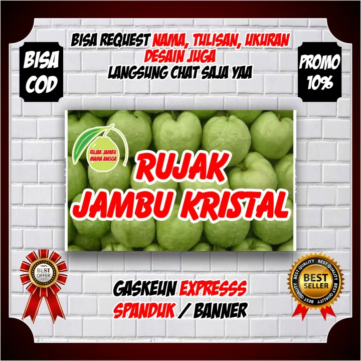 Spanduk Banner Rujak Jambu Kristal Keren Berkualitas Keren Custom ...