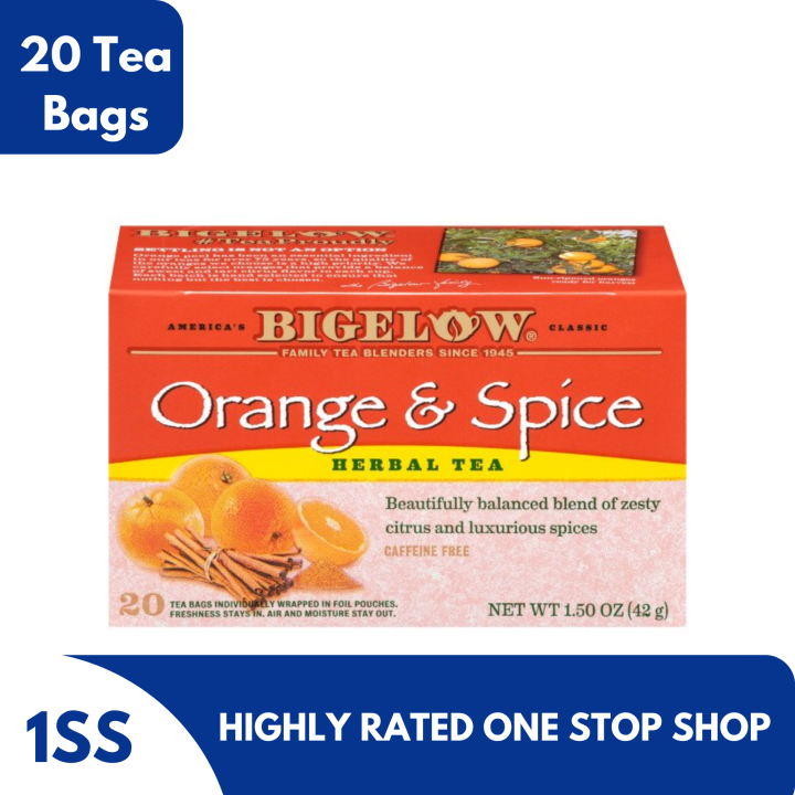 Bigelow Orange & Spice Herbal Tea, 20 Tea Bags | Lazada PH
