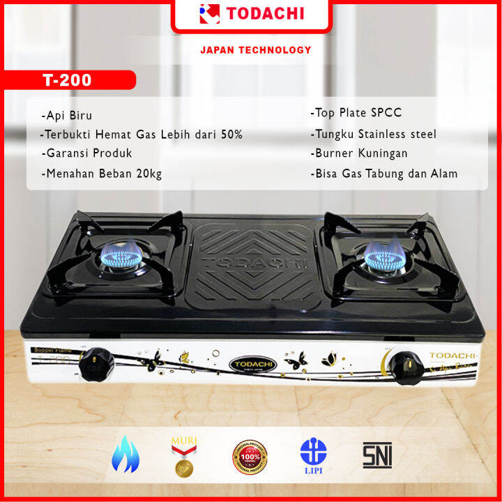 Todachi Kompor Gas 2 Tungku 70 cm (T-200) | Lazada Indonesia