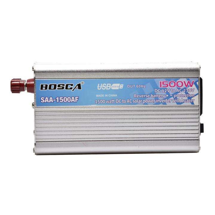 Bosca Inverter 1500W Watt Car Volt Converter with Buzzer USB Charger ...