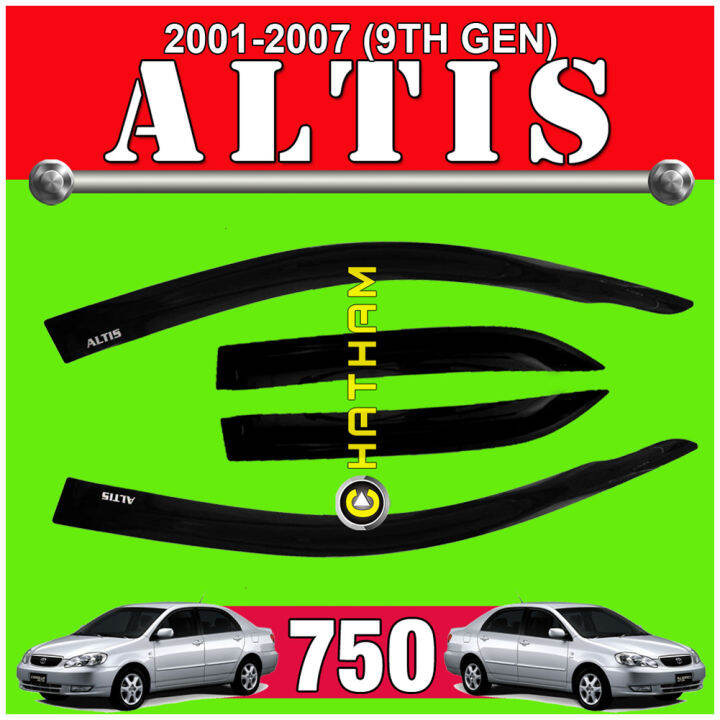 Window Visor for Toyota Altis 2001 2002 2003 2004 2005 2006 2007 ( Rain ...