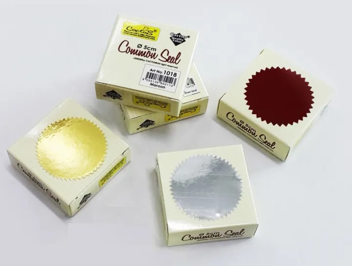 1019 Common Seal Sticker 100pcs 5cm/ Cop Sijil/ Bintang Sijil ...