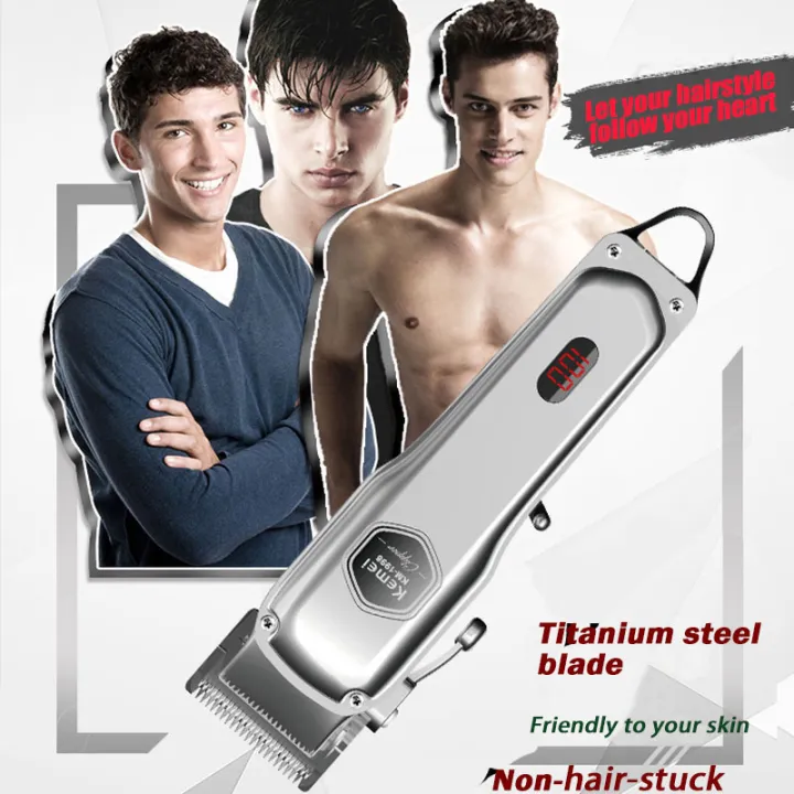 good CODKemei Hair Clipper Rechargeable Professional Barber Electric ...