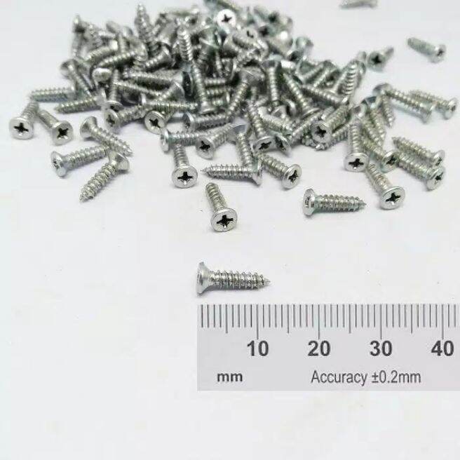 (x100pcs) #4x1/2 Sekrup Tapping FH (FAB F+AB) Kepala Rata | Lazada ...