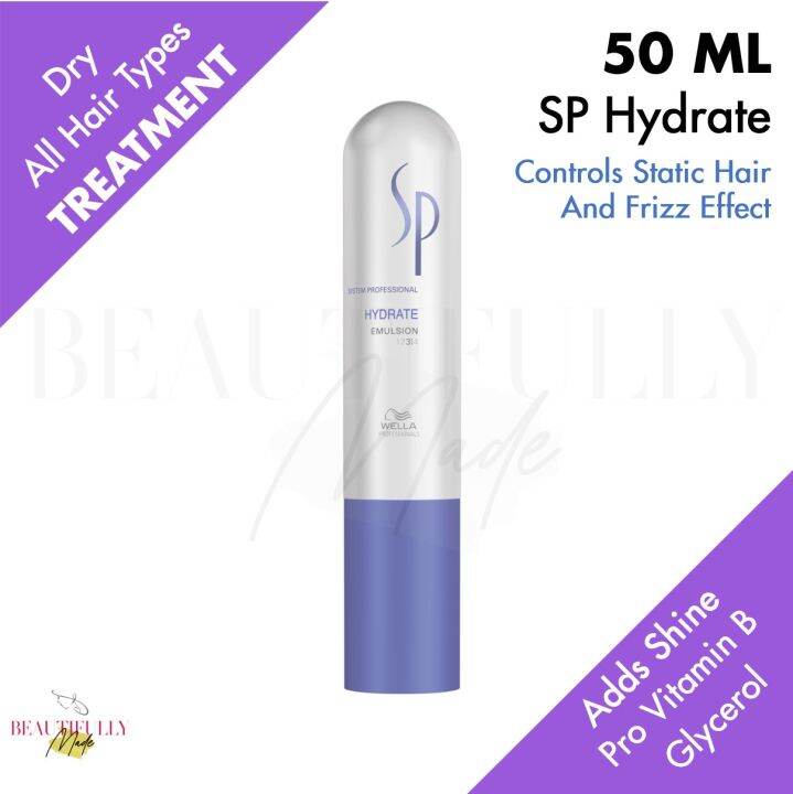 Wella System Professional SP Hydrate Emulsion 50ml - For Dry Frizzy ...