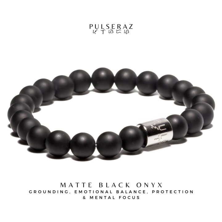 Dagtum I - Matte Black Onyx Bracelet | Pulseraz Gemstones and Jewelry ...