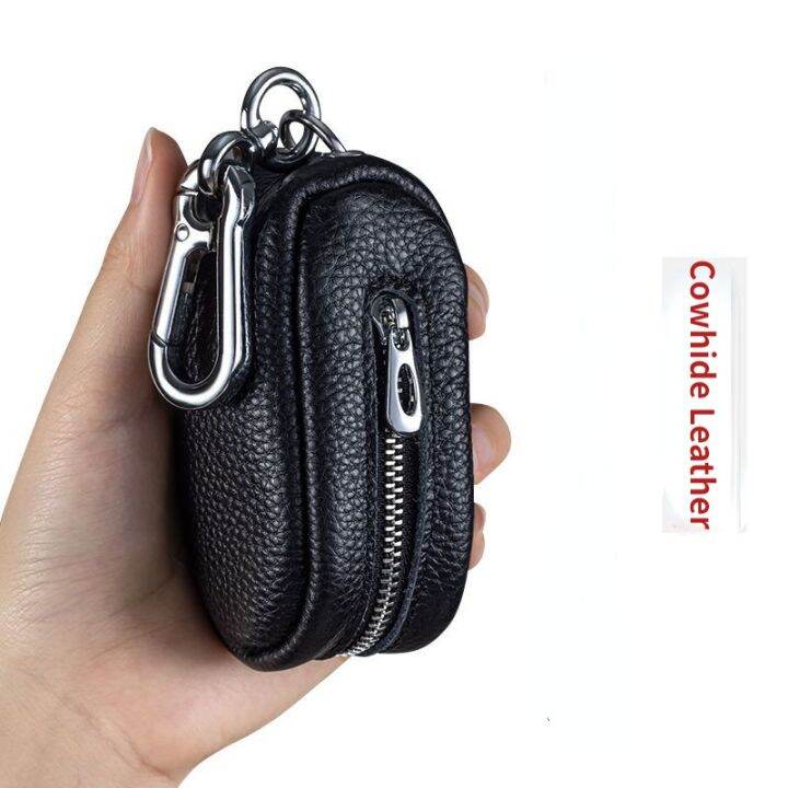 Cowhide Leather Car Key Bag Automotive Key Covers Large Capacity Multi ...