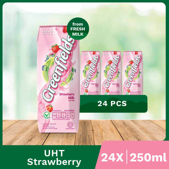 Greenfields Milk UHT Strawberry Carton 250ml x 24pcs | Lazada Indonesia