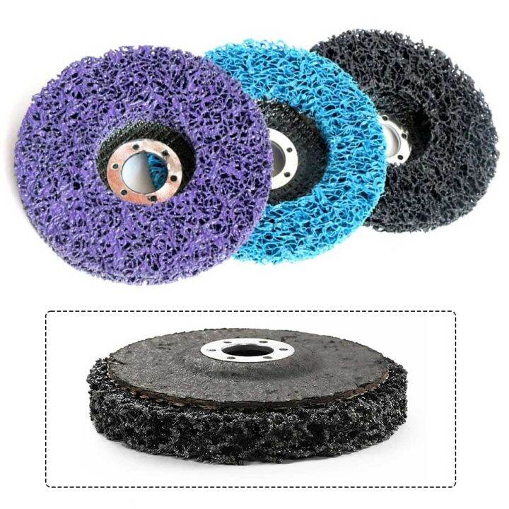 Ready Stock 5Pcs 100mm Poly Strip Disc Wheel Paint Rust Removal Clean ...