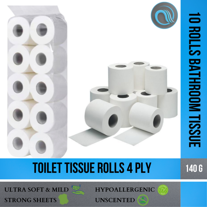 12.12 10rolls Bathroom Tissue Roll White Bathroom Toilet Roll-1 Pack ...