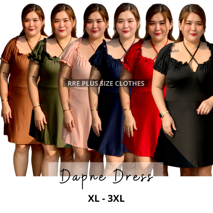 Cod Plus Size Dress Daphne With X String Style Waistline Can Fit 36 Up